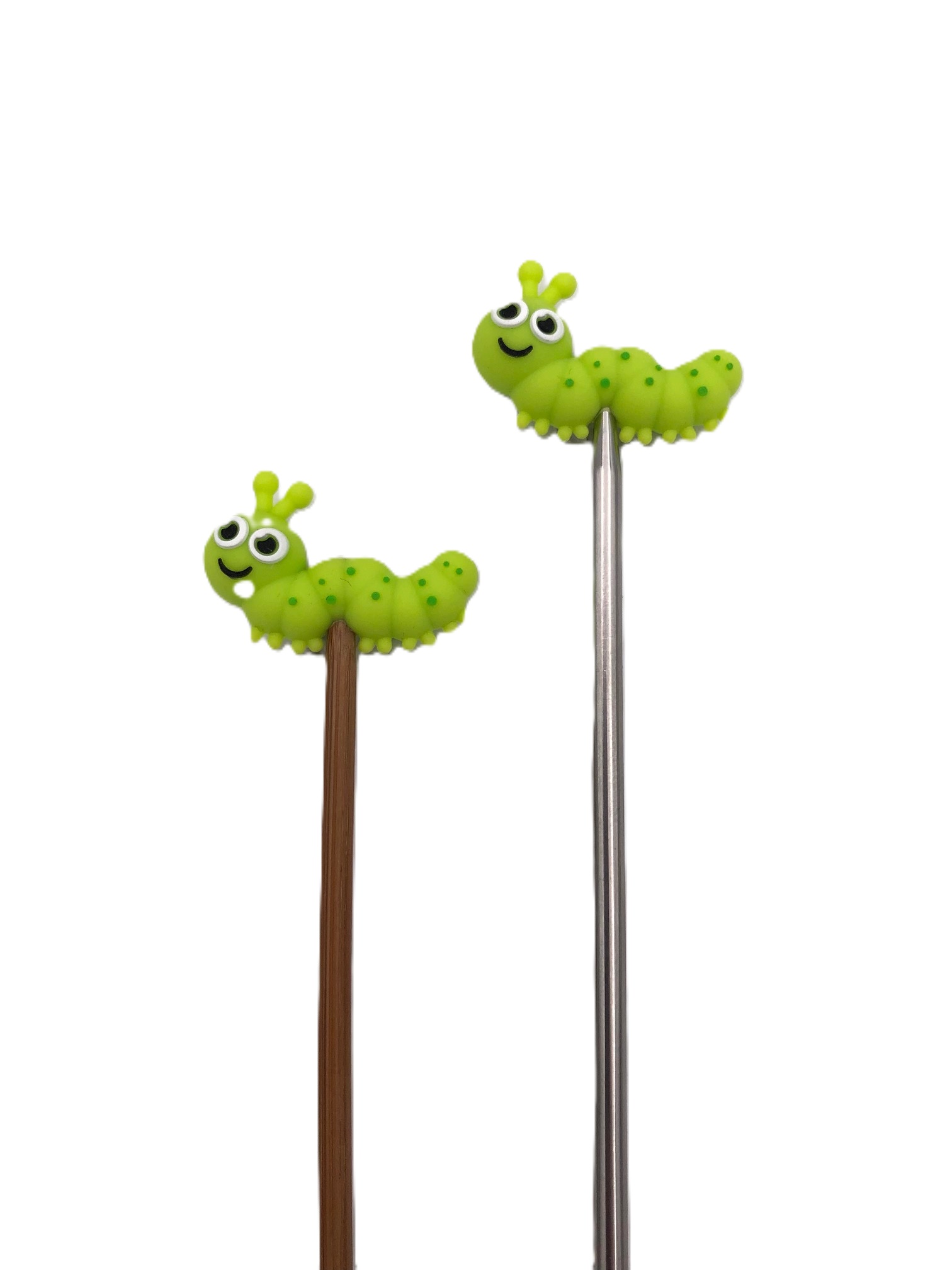 Caterpillar Light Green – 3D Needle Point Protectors – Knotty Habit