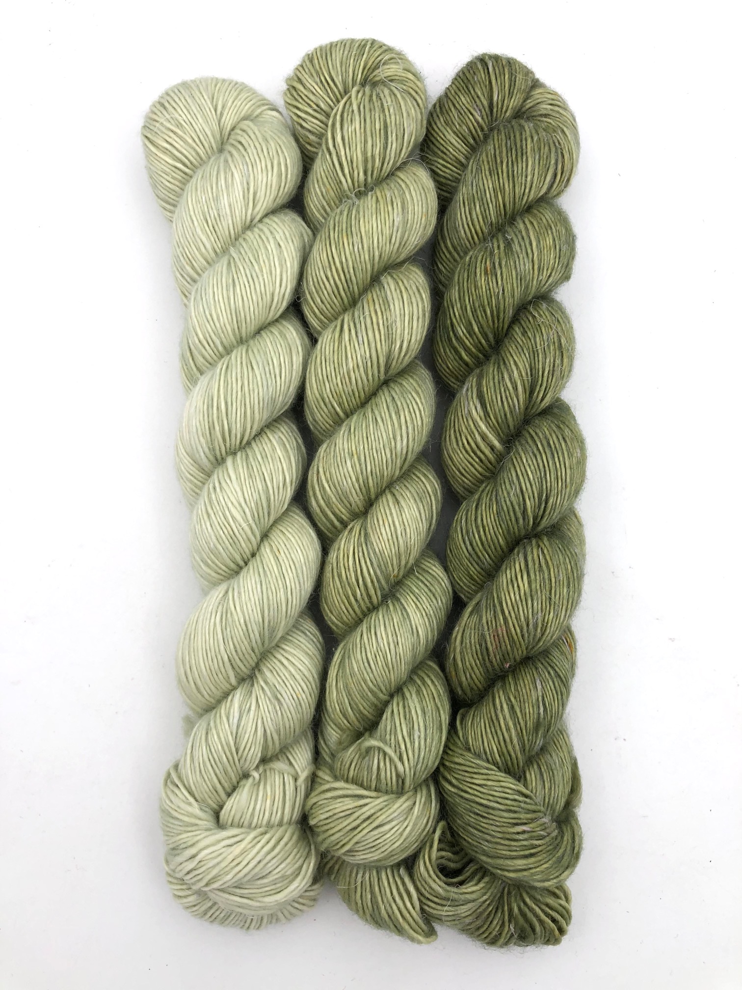 Green Knotty Knibbles Gradient Set – 90% Single Merino Fingering, 10% ...