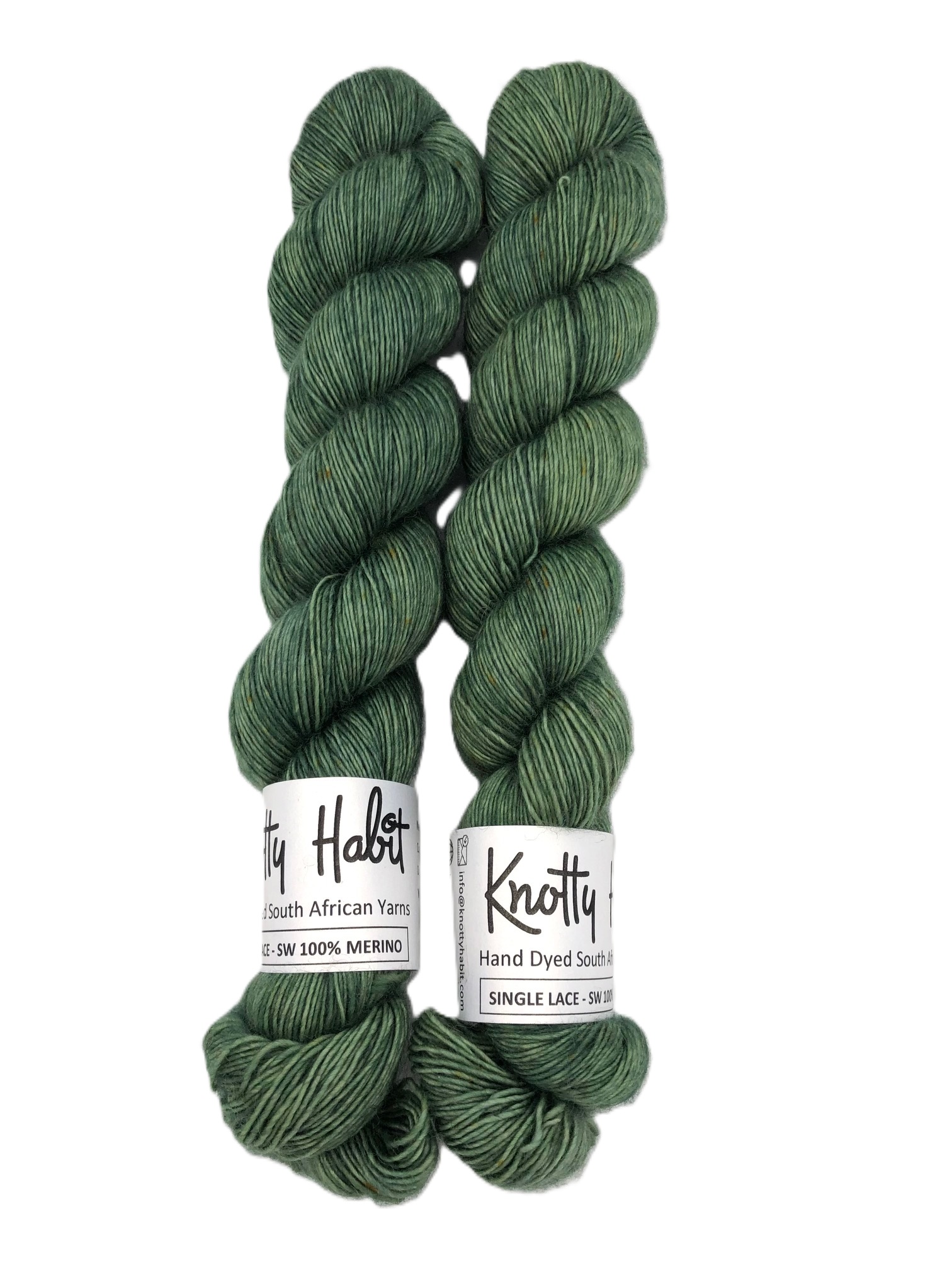 Greenies- 100% Single Merino Lace – 50g – Knotty Habit